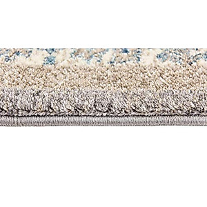 Unique Loom Salzburg Collection Classic Traditional Design Oriental Inspired with Intricate Border Area Rug, 4' Square, Light Brown/Gray