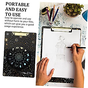 STOBOK 4pcs Teacher A Folder Board Size Portable Profile Clipboard Pattern Holder for Clip Folders Document Practical Low Letter Clipboards Conference Office Writing Exam Paper