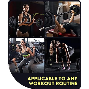 Abovegenius Barbell Weight Set for Lifting, 45 Lb Weight Bar Set with Adjustable Weights for Workout Bar for Home Gym (Black)