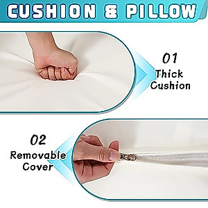 Wildformers 3 Pieces Bistro Set, Woven Rope Chair with Cushions, All Weather Patio Conversation Set and Side Table, Ideal for Deck, Balcony, Poolside, Grey