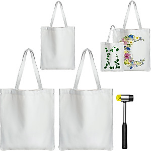 KJQJLY Plant Rubbing Dyeing Kit - 3 PCS Natural and Creative DIY Handbag,Clothes,Decorations,Handicraft Artworks,Household Textiles & Fabric Art and Craft Kit.Fun Parent-Child Games