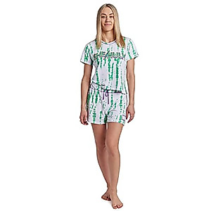Marvel She Hulk Womens Pullover Pajama Shirt and Shorts Sleep Set Tie Dye Multicolor Large