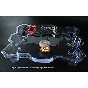 17Tek Bey Stadium Battle Arena Training Ground for Beyblade Battling Game (Transparent with Light)