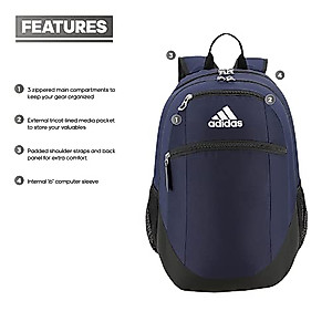 adidas Striker 2 Backpack, Team Navy Blue/Black/White, One Size