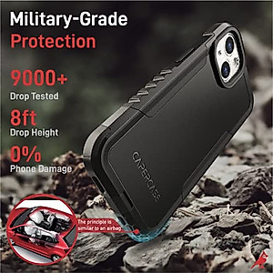 CAPERCASE Everyday Carry iPhone 13 case Protector, Phone case iPhone 13 Shockproof, iPhone case 13 Protective, Black