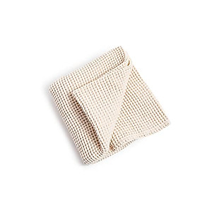 judith + lain Waffle Baby Blanket Boho Knit Swaddle - 39"x39" Neutral Receiving Blankets 100% Cotton | Gender Neutral Baby Registry Newborn Essentials