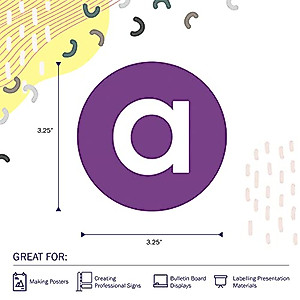 BARKER CREEK Letter Pop-Outs, 3.25" Happy, Multicolor Designer Letters for Bulletin Boards, Breakrooms, Reception Areas, Signs, Displays, And More! 3.25" 210 Characters per Set (1721)