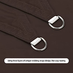 Ankuka Waterproof Sun Shade Sail Canopy Rectangle UV Block for Outdoor Patio and Garden, Yard Activities(8'x10', Brown)