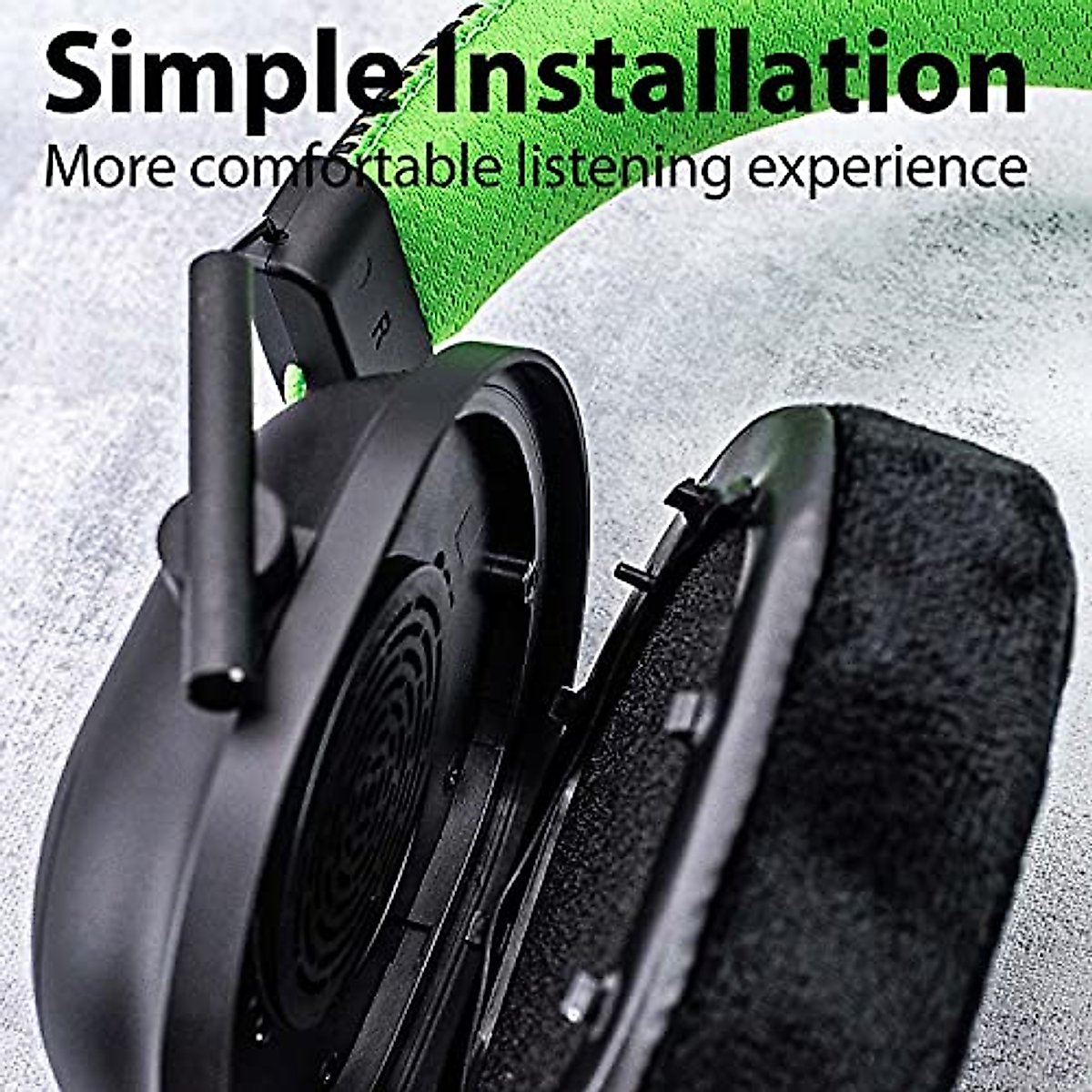 TRANSTEK Ear Pads Compatible with V2 / V2 Pro Gaming Headset I Memory Foam Replacement Ear Cushions (Velour)