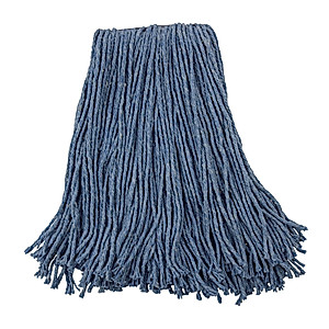 Boardwalk BWK2020B #20 Cut-End Standard Head Cotton/Synthetic Fiber Mop Head - Blue (12/Carton)