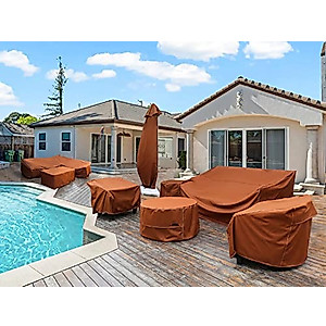 NettyPro Gas BBQ Grill Cover 52 Inch 2-3 Burner 600D Heavy Duty Waterproof Outdoor Barbecue Cover for Weber, Char-Broil, Brinkmann, Nexgrill Grills and More, Brown