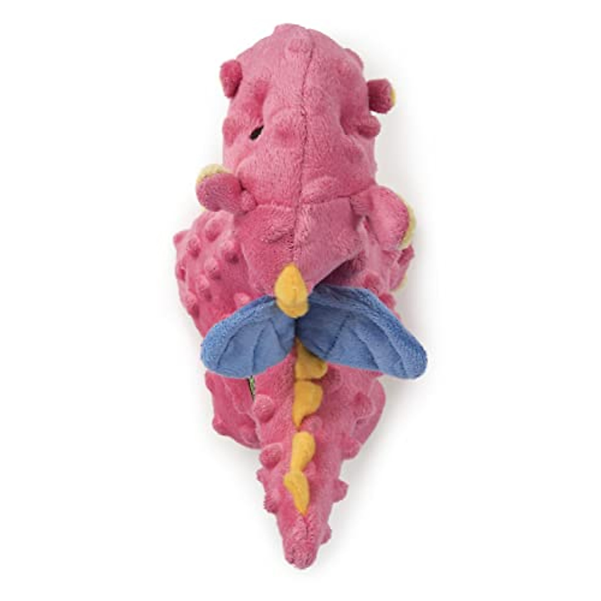 goDog Bubble Plush Dragons Squeaky Dog Toy, Chew Guard Technology - Coral, Small