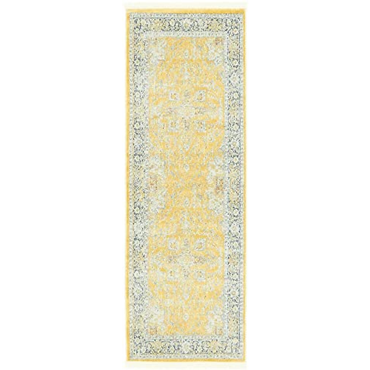 Unique Loom Baracoa Collection Area Rug - Prado (2' 2" x 6' 1" Runner, Yellow/ Ivory)