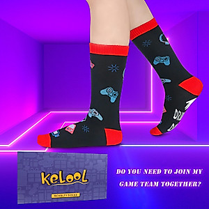 Kelool Do Not Disturb I'm Gaming Socks,Fathers Day Socks Gifts for Dad,Birthday Gifts for Mens,Teenage Boy Gifts Idea for Son,Boyfriend