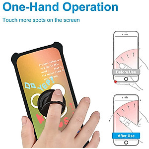 Case for Moto Thinkphone Case Compatible with Motorola Thinkphone Phone Case Cover [with Tempered Glass Screen Protector][Hard PC + Soft Silicone][Ring Support] [Golden Reflect Light] DJH-XXX