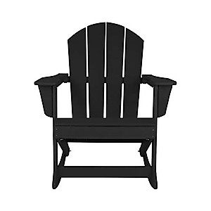 WO Home Furniture Patio Rocking Chair Classic Outdoor HDPE UV Weather Resistant (White)