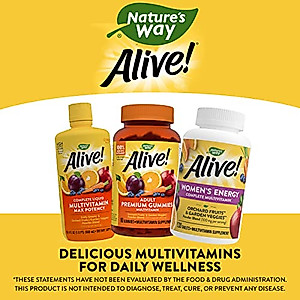 Nature’s Way Alive! Women’s Energy Multivitamin, Supports Whole Body Wellness*, Supports Cellular Energy*, B-Vitamins, Gluten-Free, 130 Tablets