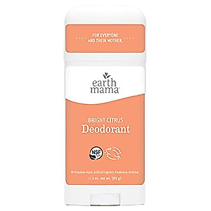 Bright Citrus Deodorant by Earth Mama | Natural and Safe for Sensitive Skin, Pregnancy and Breastfeeding, Contains Organic Calendula 3-Ounce