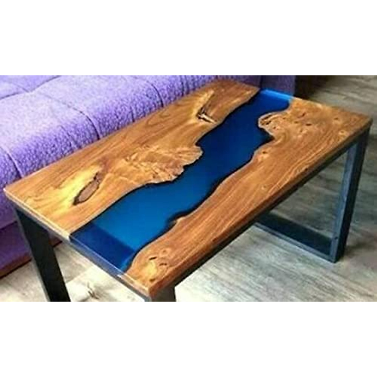 Epoxy Table, Epoxy Resin River Table, Live Edge Wooden Table, Natural Wood,Dining table, Natural Epoxy Table, Resin Table 54x27 inch