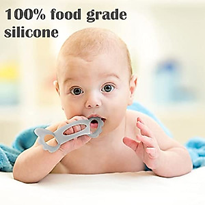 haakaa Gen.3 Glass Baby Bottle Handle - Silicone Baby Bottle Cover | Wide Neck Bottle Grip for 0m+ 6m+Breastfeeding Babies - Grey