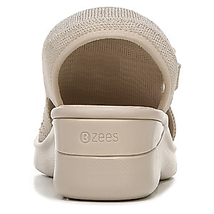 BZees Womens Star Bright Slingback Wedge Sandal, Champagne, 8.5 US