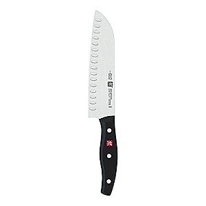 Zwilling  J.A. Henckels Twin Signature Chinese Chef Knife, Santoku Knife 7 Inch,Stainless Steel, Black