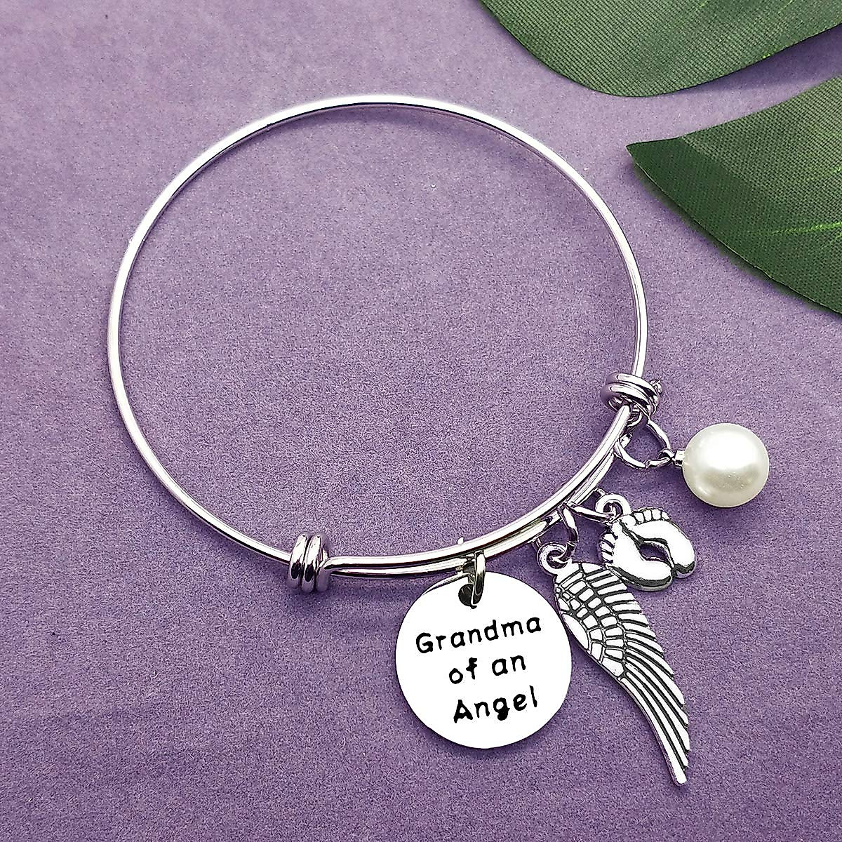 Vadaka Baby Memorial Gift Bracelet Memorial Bracelet for Grandma Loss of Child Grandchild Gift Miscarriage Jewelry for Infant Loss Sympathy Remembrance Gift Miscarriage Keepsake