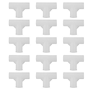 uxcell Shoe Rack Accessories Connectors, 13mm Inner Diameter for Repair Assembled Wardrobe Straight 3 Way, Replacement of Parts 15 Pcs