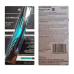 Pack of 2 CoverGirl Peacock Flare Mascara, Intense Black 7902