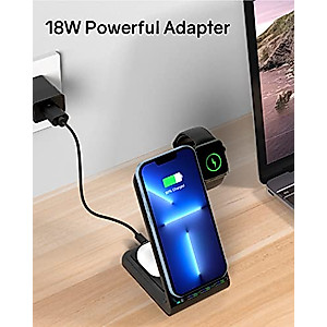 Wireless Charging Station for Multiple Device Apple - 3 in 1 Wireless Charger Stand Dock for Apple Watch 7/SE/ 6/5/4/3/2, Airpods 3/2/Pro, iPhone 13 Pro/13/12Pro/12/11 Certified Phones