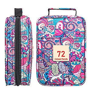 EUBUY 72 Colored Pencils Set, Oil-based Colored Pencils for Kids Adults Artists Beginners, Portable Wooden Oil Colored Pencils Set with Carry Bag for Drawing, Sketching, Coloring Books, Arts Supplies
