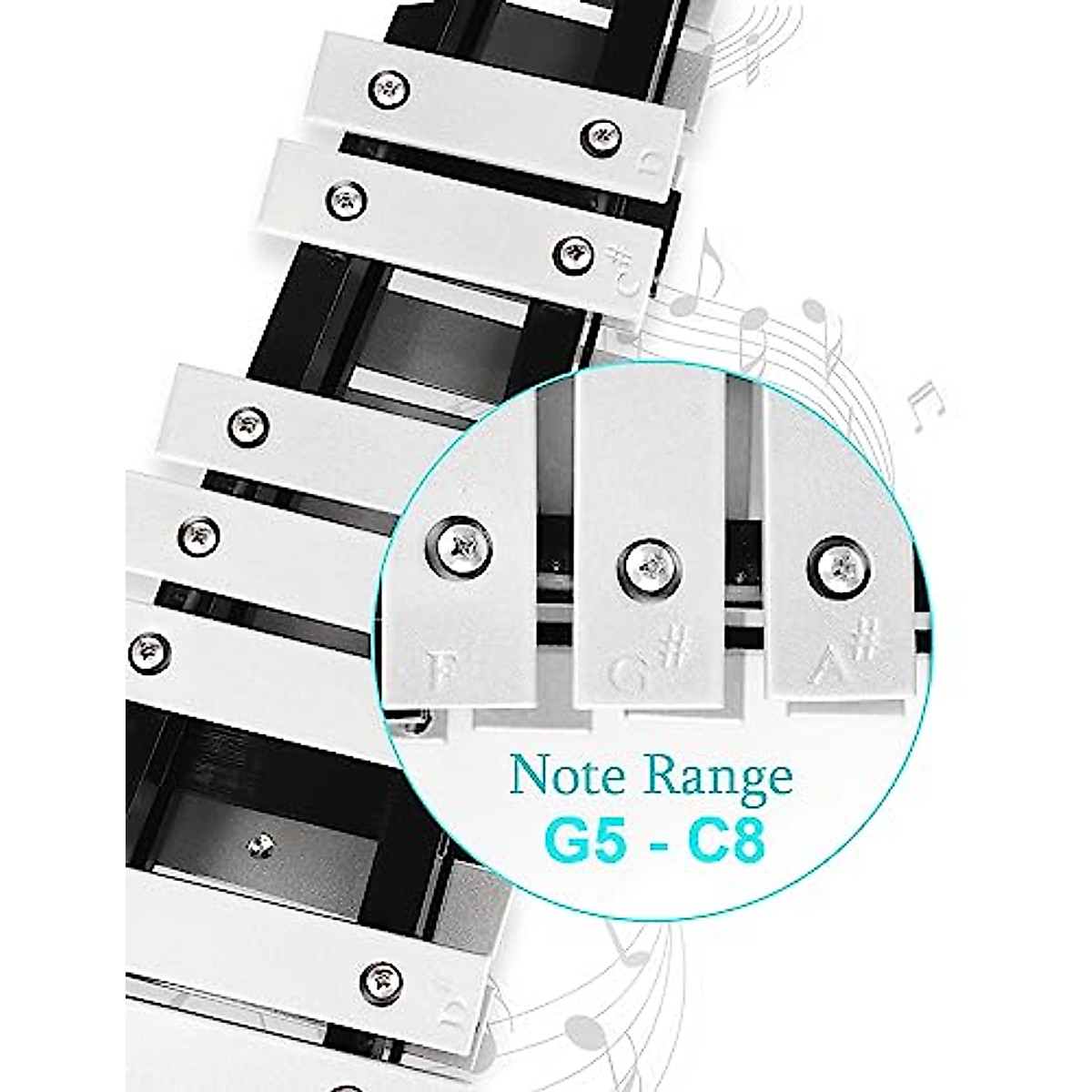 Mr.Power 30 NOTES Foldable Glockenspiel Xylophone Vibraphone Percussion Instrument Musical Instrument with Mallet, Mallet Mute Cover, Carrying Bag, Carrying Box