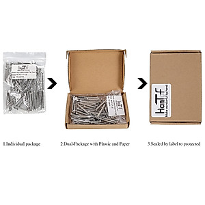 HanTof 50Pcs Extra Long Outlet Screws, Electrical Wall Plate Switch and Receptacles Mounting Screws, 6#-32 x 1-1/2 Inches Outlet Extender Screws for Fix Wonky and Sunken Outlets, 18-8 Stainless Steel