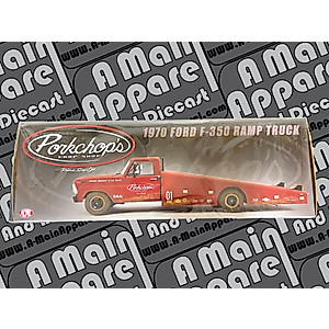 1970 F-350 Ramp Truck Red Primer (Rusted) Porkchop's Chop Shop 1/18 Diecast Model by Acme A1801416