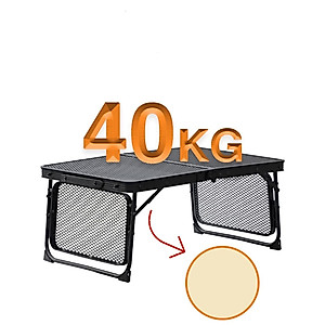 DUEBASS Folding Camping Table Double-Layer Aluminum Table Lightweight for Camping,Picnic,Travl,Patio,Beach