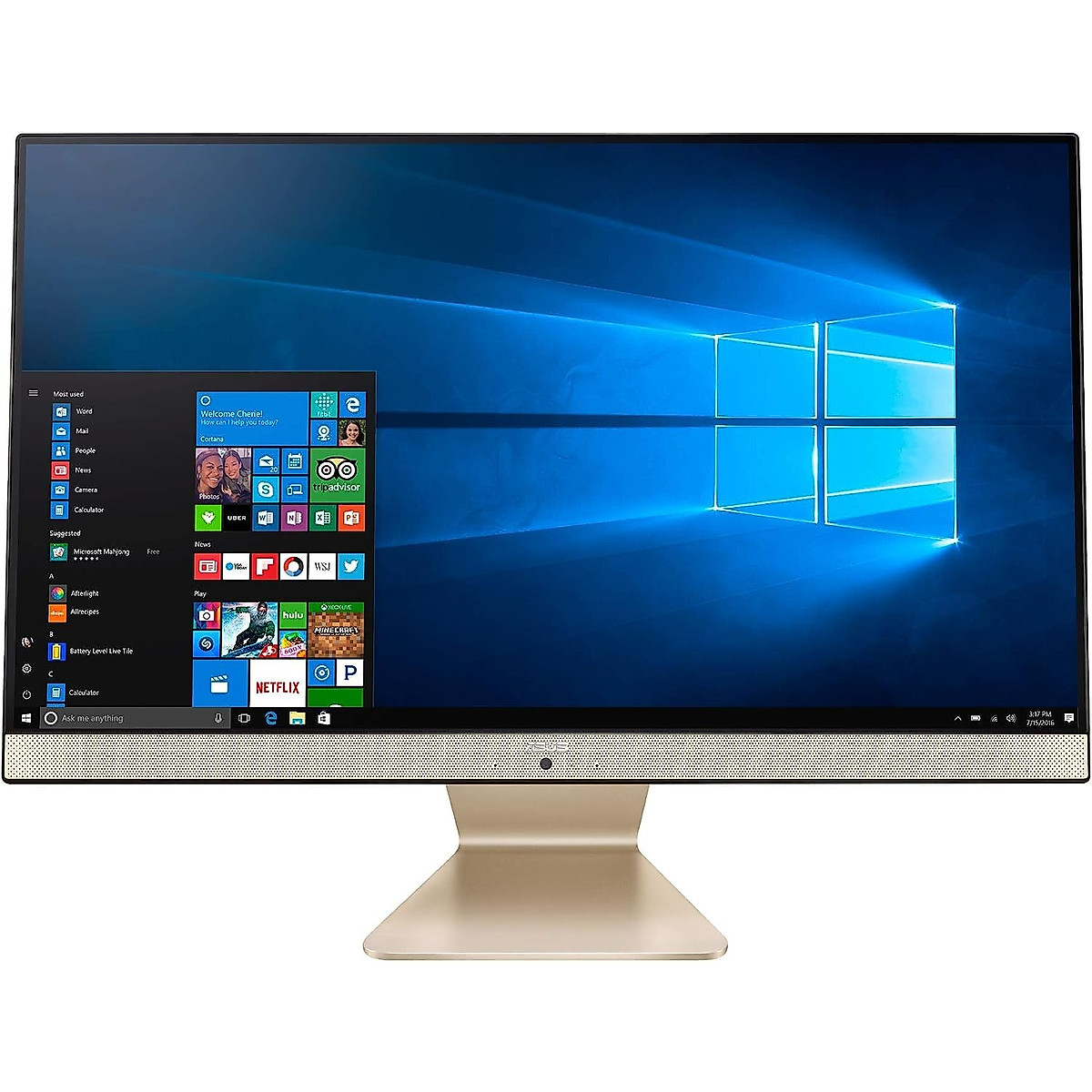 ASUS 2022 All-in-One Desktop 23.8" FHD | Intel Pentium Gold 7505 2-Core Intel UHD Graphics | 16GB DDR4 512GB SSD | Bluetooth 5 | Windows 11 Home | Gold