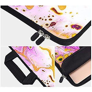 13.3-14 Inch Chromebook Laptop Sleeve Case Laptop Carrying Bag Compatible with HP 14" HD Laptop/Acer Aspire 3 Slim Laptop/Lenovo IdeaPad 3i 14 Laptop/Dell Latitude 7480 14in FHD(Pink Marble)