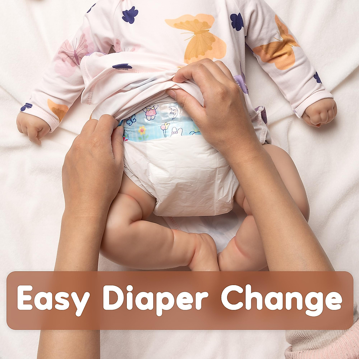 Newborn Baby Knotted Gown for Girls, Newborn Hospital Outfit with Mitten Cuffs, Super Soft Silky Infant Long Sleeve Gown with Tie Bottom