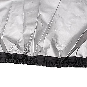 KISEER Outdoors Lawn Mower Cover Waterproof Heavy Duty 210D Polyester Oxford UV Protection Lawn Tractor Cover Fits Decks Up to 54" with Drawstring and Storage Bag