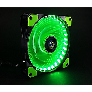 Conisy Silent Series 120mm Case Fan for Computer Case, LED PC Case Fan with 4pin Molex & 3pin Motherboard Connector - White (2 Pack)