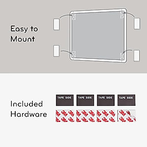 U Brands Contempo Magnetic Dry Erase Board Bundle, 8.5”x11”, White Modern Frame, includes 4 Boards, 4 Markers, and 4 Magnets