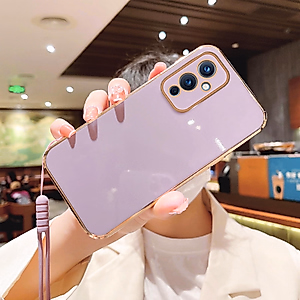 KuDiNi for Oneplus 9 Case, Oneplus 9 Phone Case for Women Girls Electroplating Cute Luxury Bling Aesthetic Trendy Pretty, Full Camera Soft TPU Protection Shockproof Cover for Oneplus 9 (Violet)