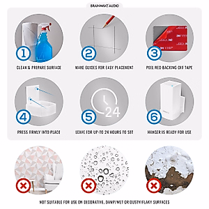 Screwless Wall Mount for Linksys Velop Home WiFi Mesh Holder, No Tools Required, Easy to Install, No Mess, Strong VHB Adheasive Mount, White by Brainwavz