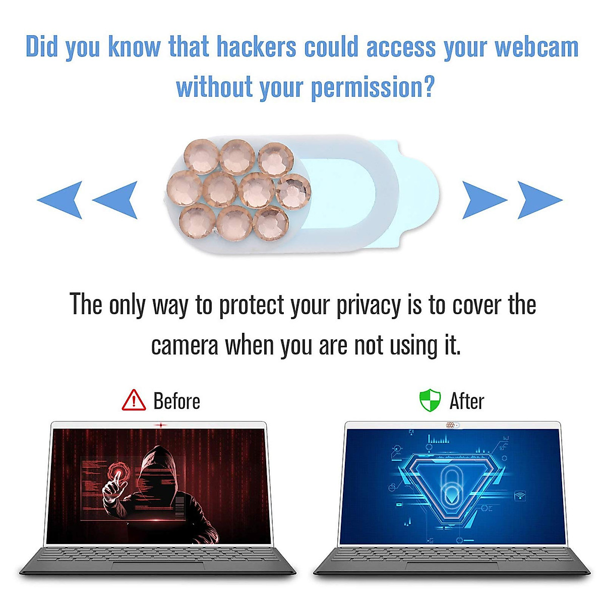 SOLUSTRE 3pcs Camera Privacy Cover webcam cover for laptop black camera cover webcam cover slide Tablet Camera Cover laptop webcam cover camera cover slide protection cap cell phone