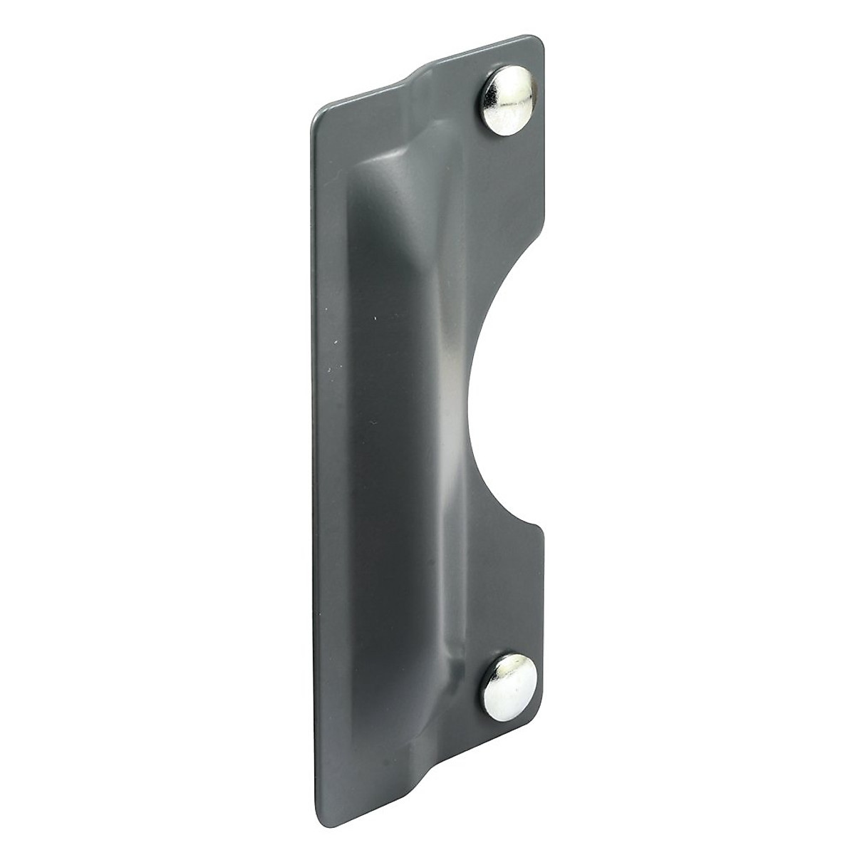 Prime-Line U 9500 Latch Guard Plate Cover – Protect Against Forced Entry, Easy to Install on Out-Swinging Doors – Gray (Single Pack), 3 in. x 7 in.