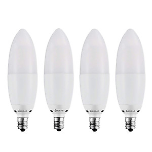 BOGAO (4 Pack LED Candelabra Bulb, 12W Warm White 3000K LED Candle Bulbs, 85-100 Watt Light Bulbs Equivalent, E12 Candelabra Base,1200Lumens LED Lights,Torpedo Shape (Warm White 3000K)
