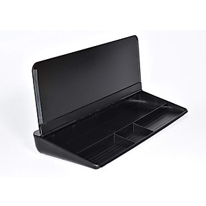 Audio-Visual Direct - Glass Desktop Computer Keyboard Whiteboard Notepad Set, Black (Includes Neon Marker, Eraser & Sticky Notes)