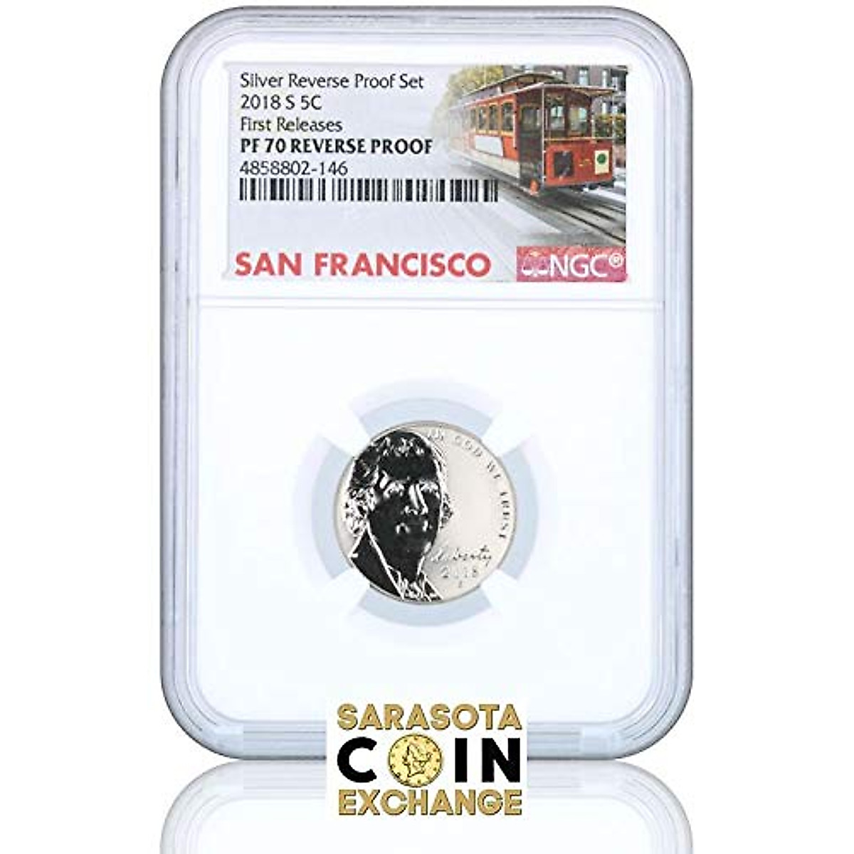 2018 S Jefferson Nickel Reverse Proof Nickel Nickel PR-70 NGC DC