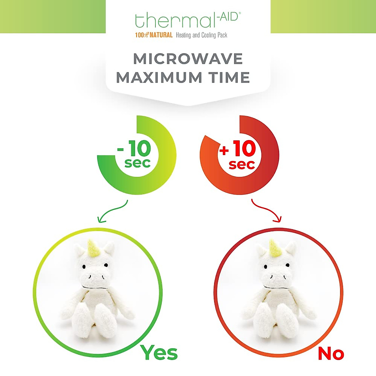Thermal-Aid Zoo - Mini Microwavable Stuffed Animal - Plush Toy and Hot Cold Pack - Juno The Unicorn - 3.15 x 2.6 x 9.3 in