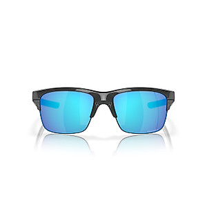 Oakley Men's OO9316 Thinlink Rectangular Sunglasses, Dark Grey/Sapphire Iridium, 63 mm